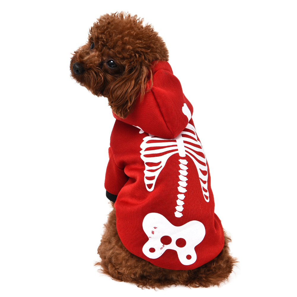 Barking Costumes - Red Skeleton Hoodie - Petstop