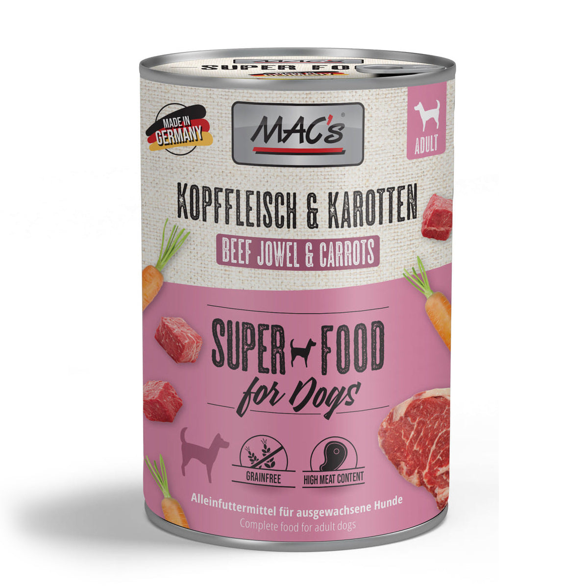 MAC's Dog Beef Jowl & Carrots - Petstop